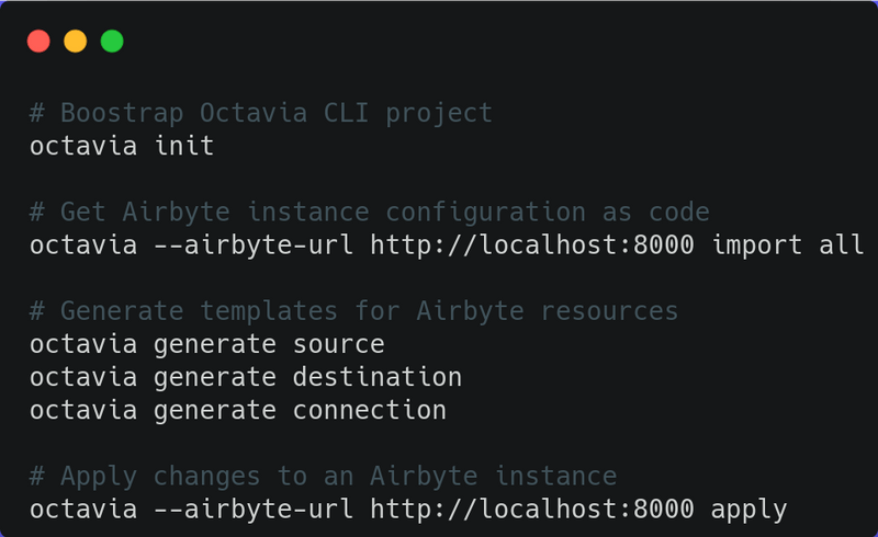 Version Control Airbyte Configurations With Octavia Cli Airbyte